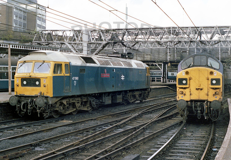 Rail Photoprints | Class 47/4 and 47/8 | 47580 Liverpool Street 280982 ...